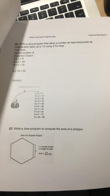 Solved Practice Questions Object Oriented Programming Q6 9284