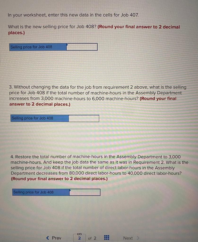 Solved Chapter 2: Applying Excel В. Data Markup on job cost | Chegg.com