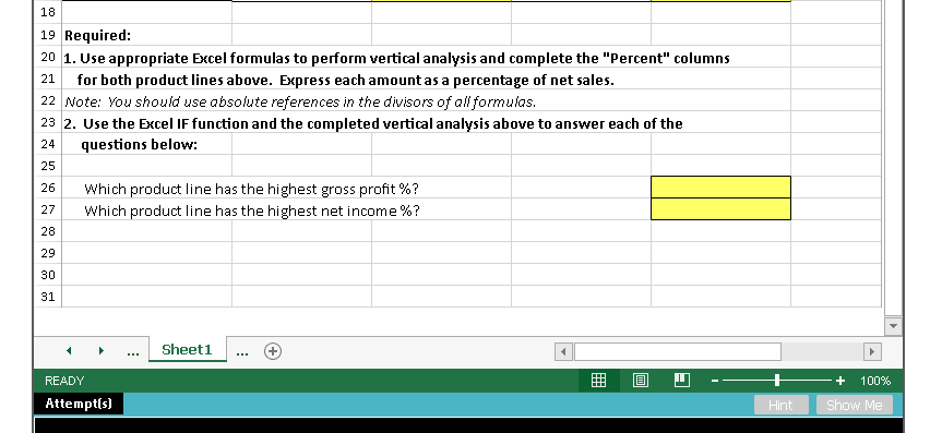 Solved 1. Use vertical analysis to compare profitability | Chegg.com