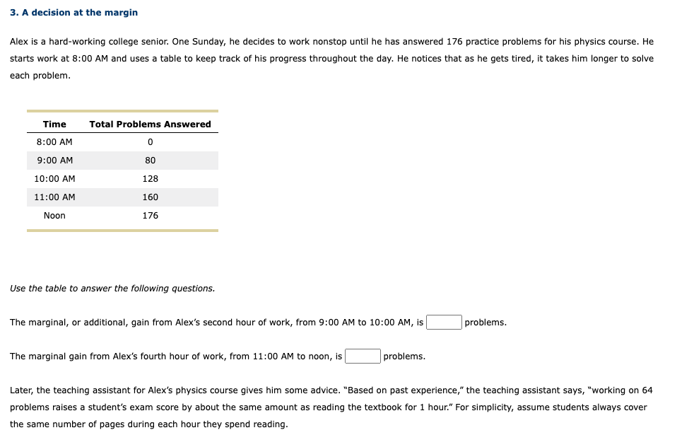 Solved Given this information, in order to use his 4 hours | Chegg.com
