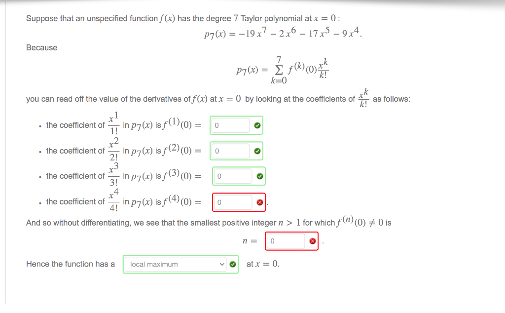 Solved Suppose that an unspecified function f(x) has the | Chegg.com
