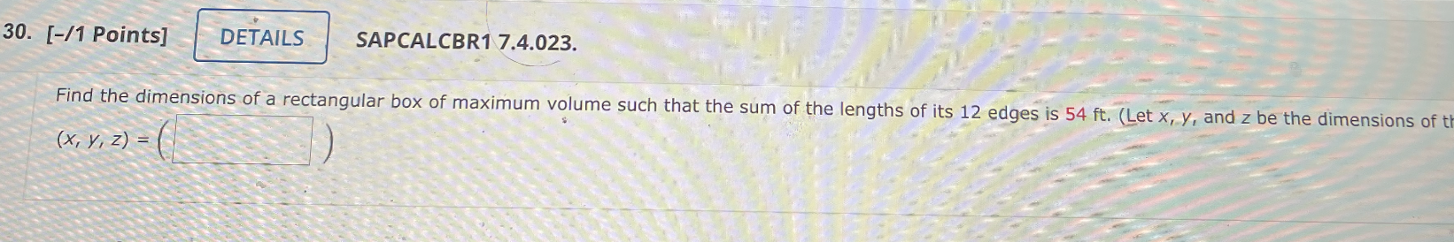 Solved Find the dimensions of a rectangular box of maximum | Chegg.com