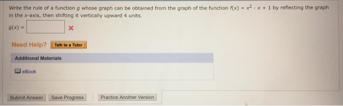 Solved Write the rule of a function g whose graph can be | Chegg.com