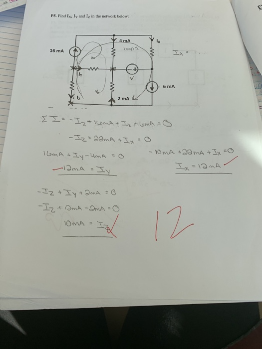 Solved PS. Find Ix. Iy and Iz in the network below: Ix 16 mA | Chegg.com Solved PS. Find Ix. Iy and Iz in the network below: Ix 16 mA | Chegg.com