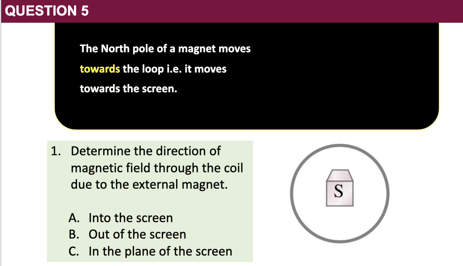 1. Determine the direction of magnetic field through | Chegg.com