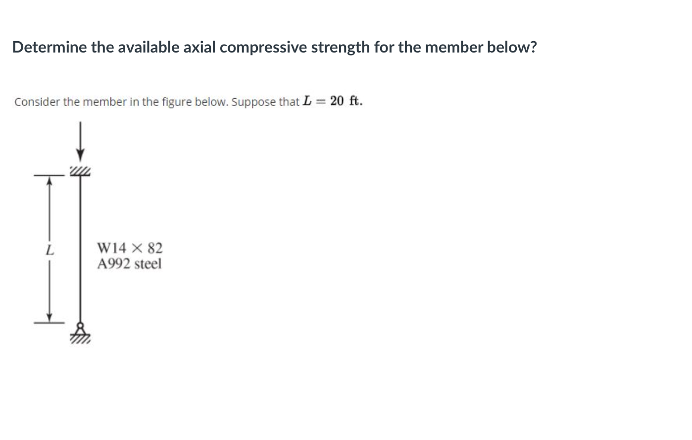 Solved Determine the available axial compressive strength | Chegg.com