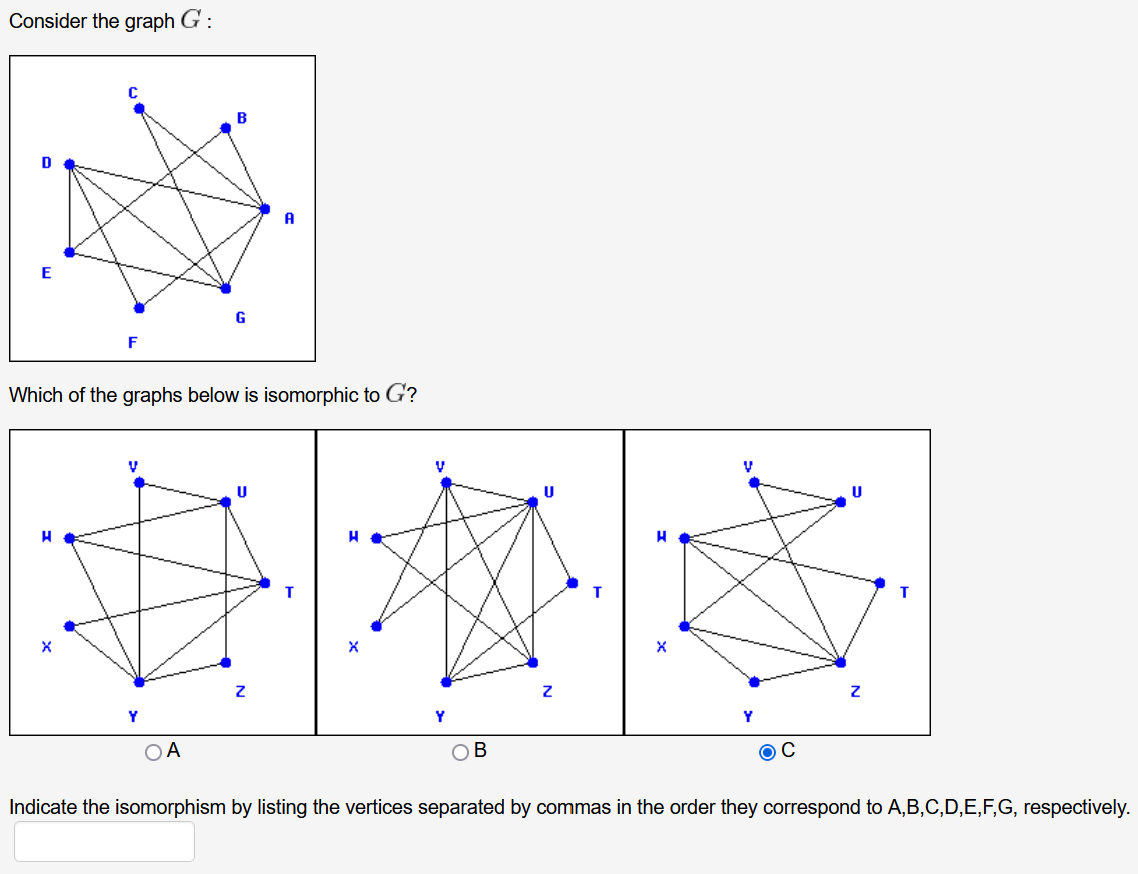 Solved Consider the graph G : Which of the graphs below is | Chegg.com