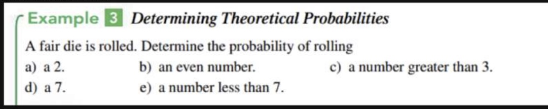Solved Example 3 Determining Theoretical Probabilities A | Chegg.com
