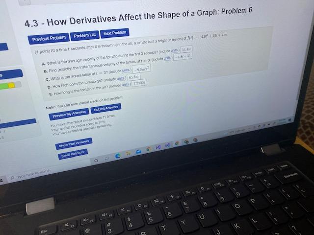 Solved 4.3 - How Derivatives Affect the Shape of a Graph: | Chegg.com