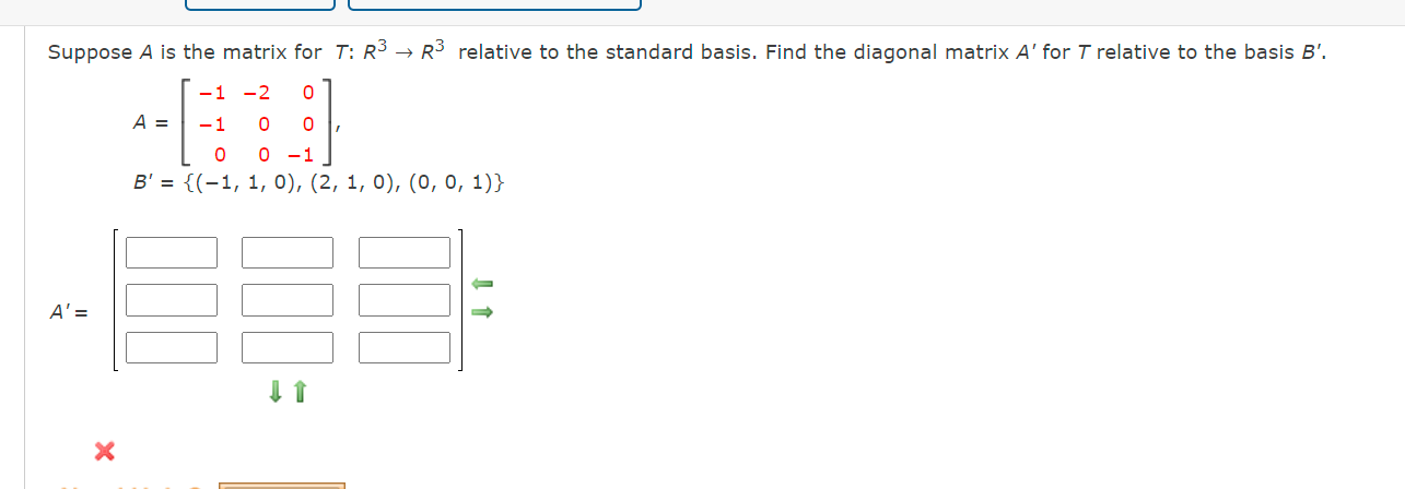 Solved Suppose A is the matrix for T: R3 R3 relative to the | Chegg.com