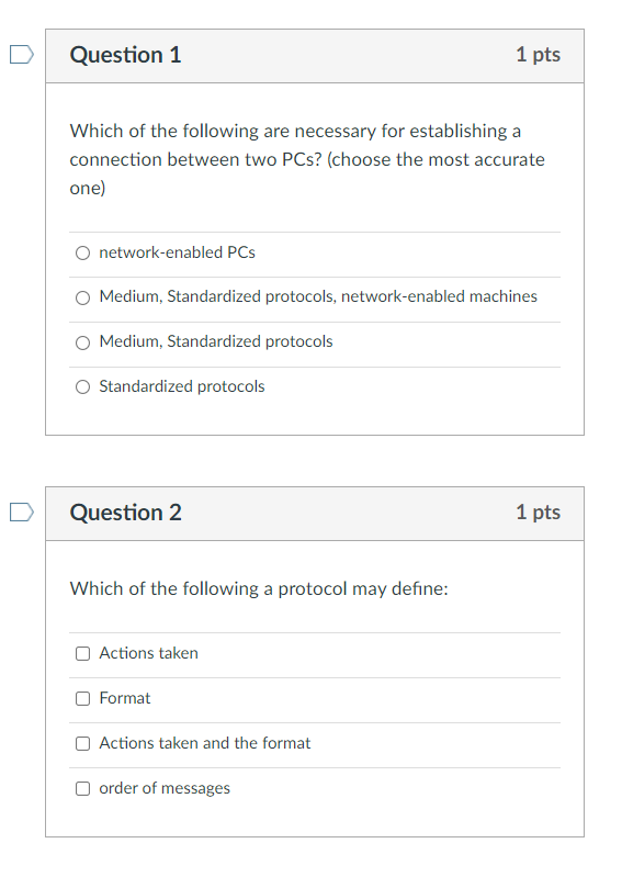 Solved Which of the following are necessary for establishing | Chegg.com