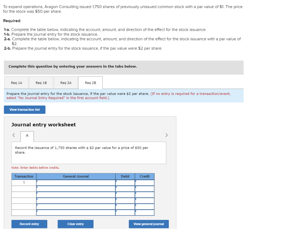 Solved To expand operations, Aragon Consulting issued 1,750 | Chegg.com