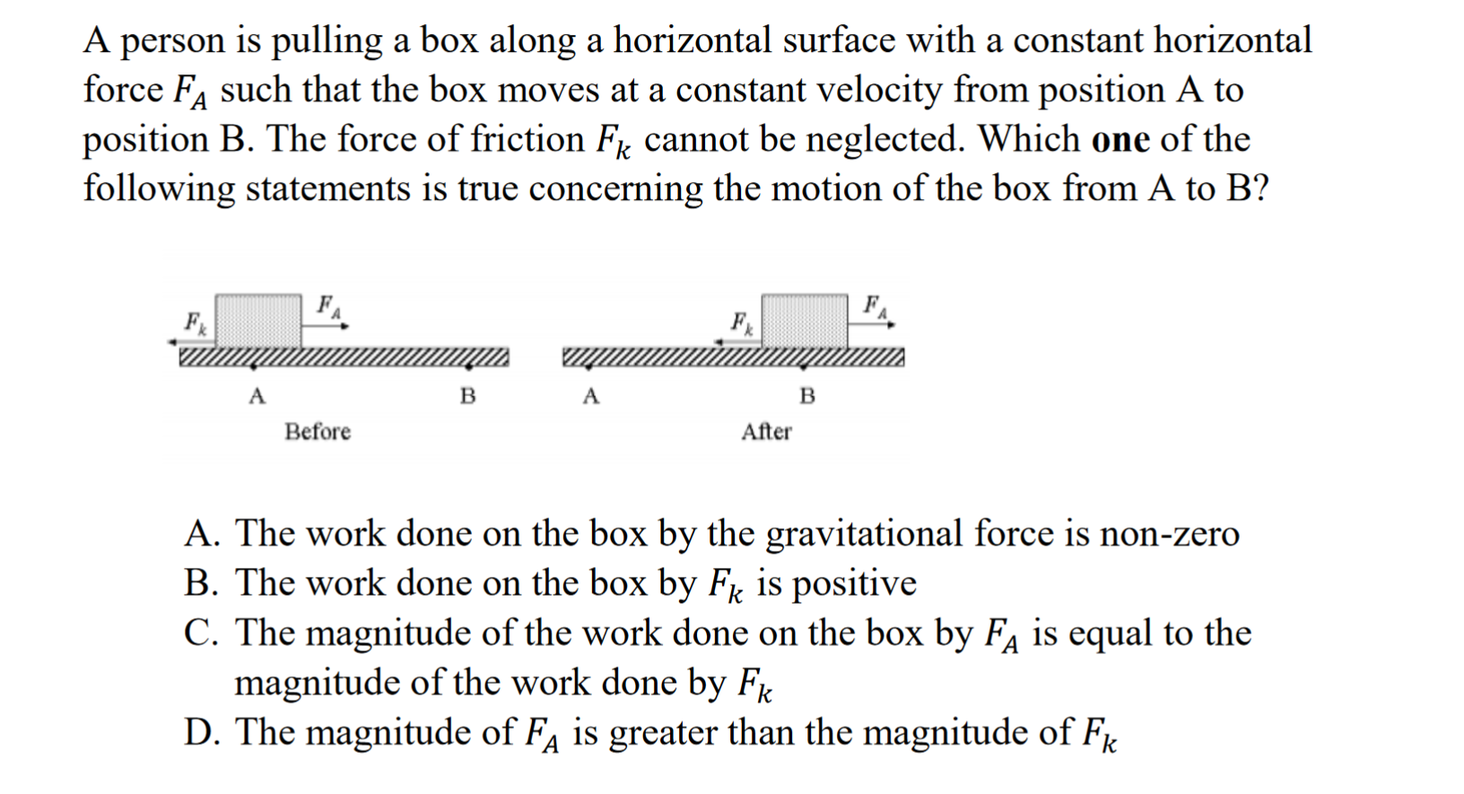Solved A person is pulling a box along a horizontal surface | Chegg.com