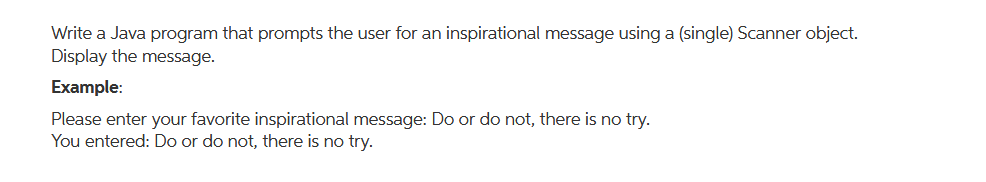 Solved Write a Java program that prompts the user for an | Chegg.com