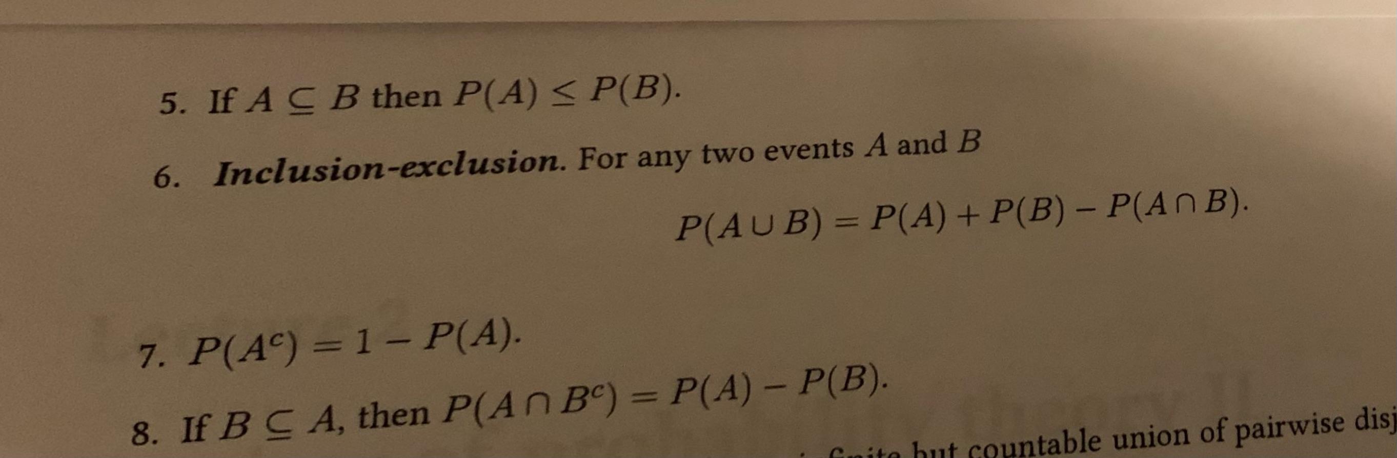 1. Prove that a probability function satisfies | Chegg.com