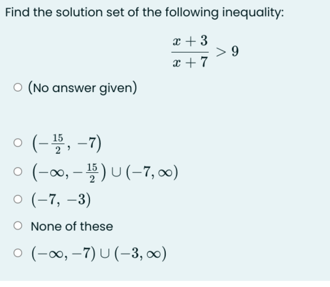 Solved Find the solution set of the following | Chegg.com