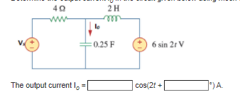 Solved Determine the output current Io in the circuit given | Chegg.com