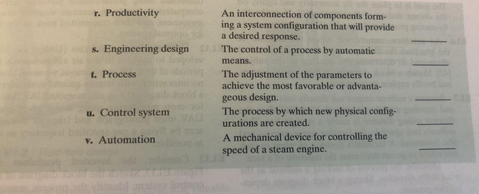 Solved In the following Word Match problems, match the term | Chegg.com