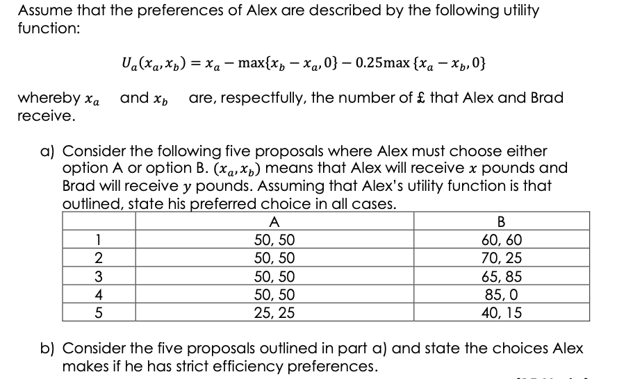 Assume that the preferences of Alex are described by | Chegg.com