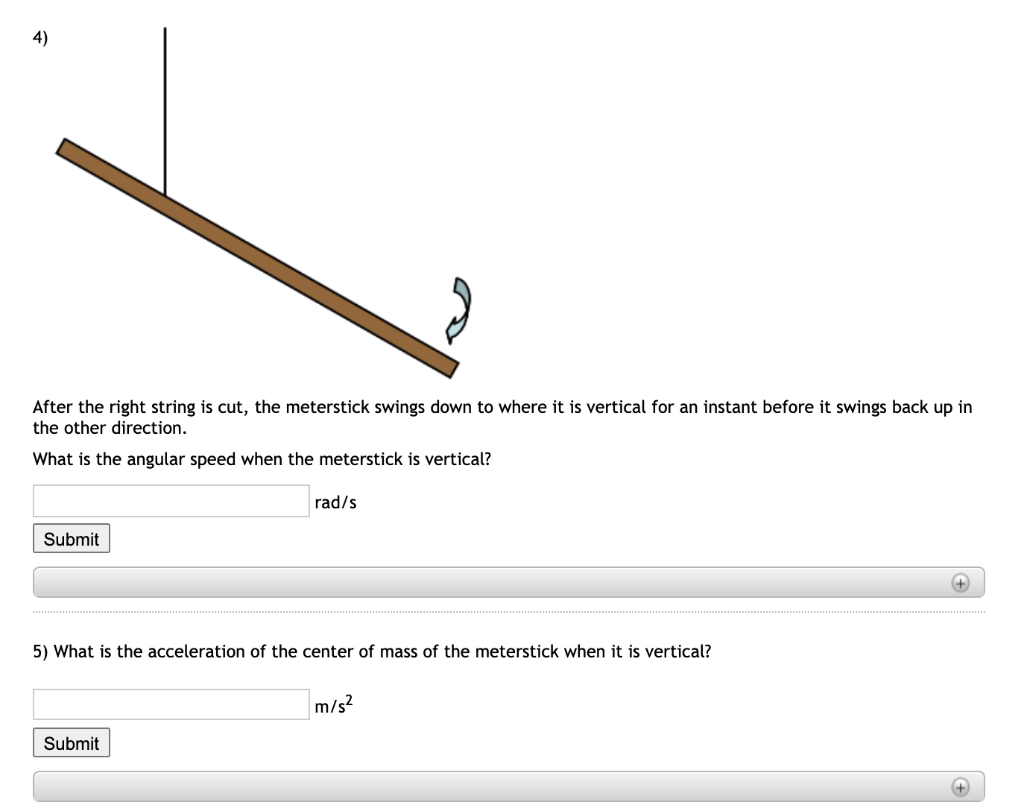 Solved Meterstick 1 2 3 4 5 6 78 A meterstick (L = 1 m) has | Chegg.com