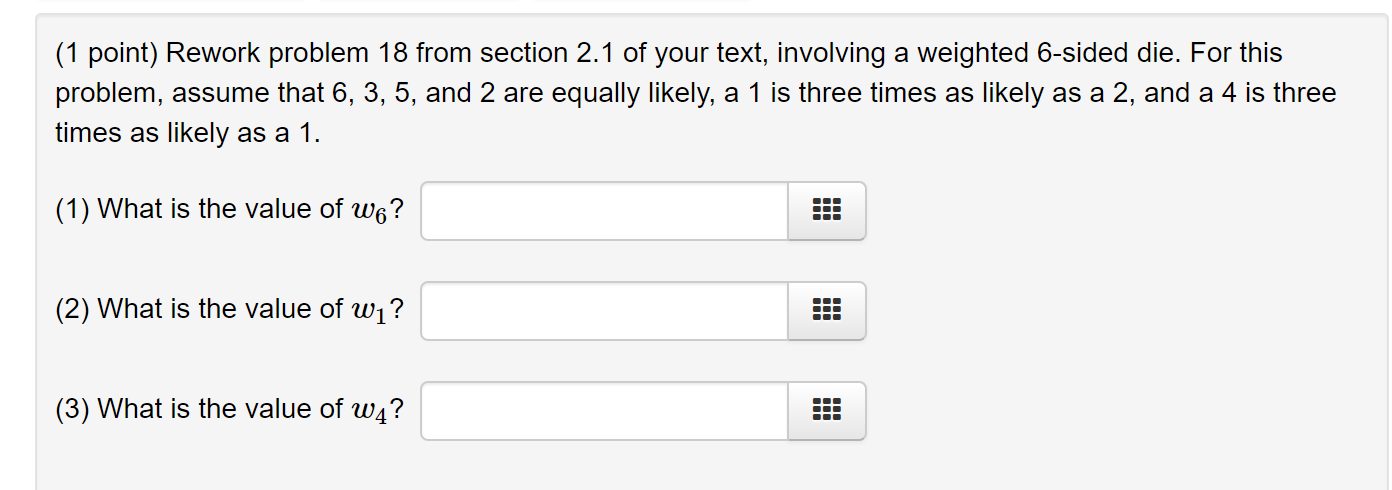 Solved (1 point) Rework problem 18 from section 2.1 of your | Chegg.com