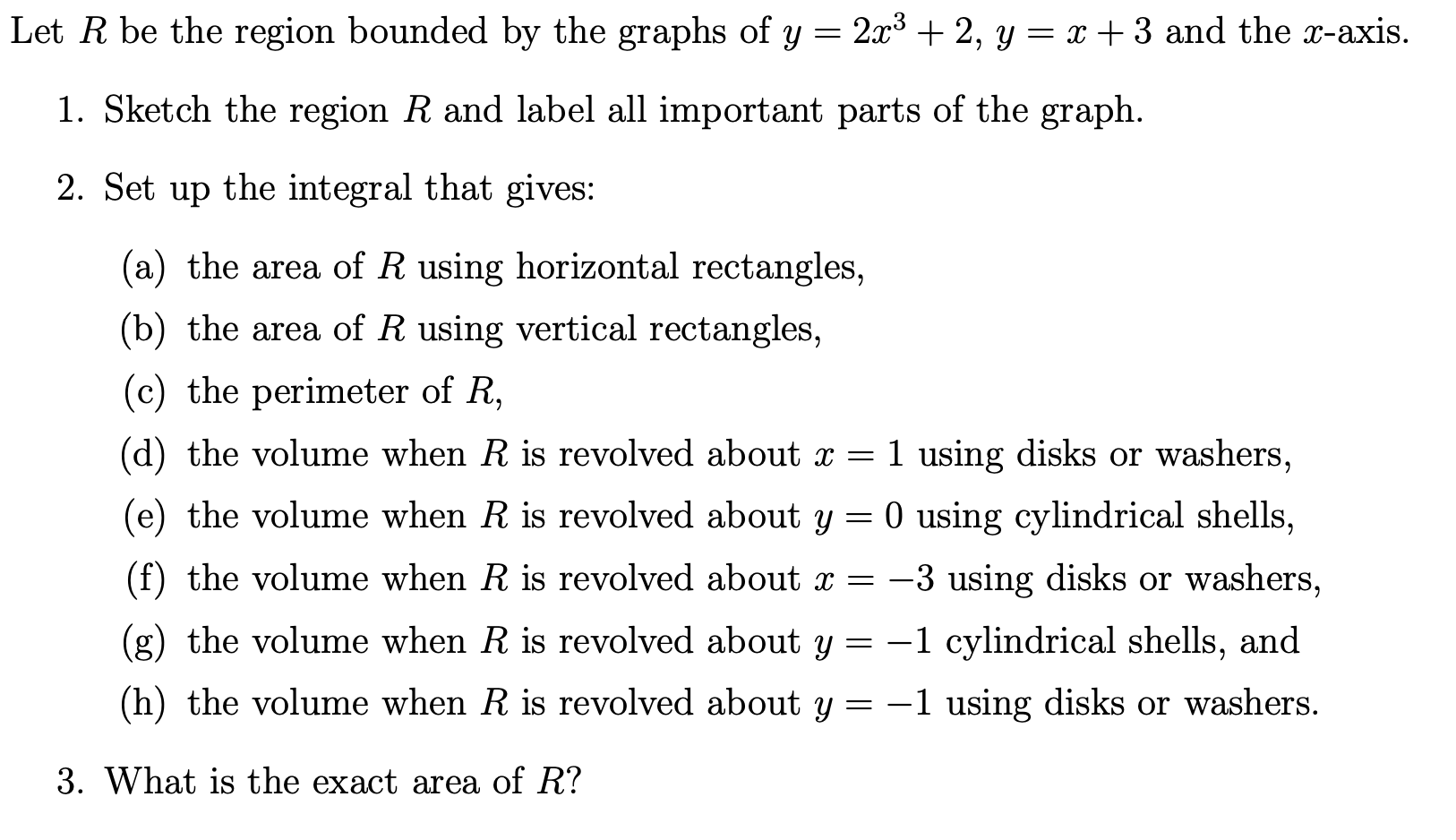 Solved Let R be the region bounded by the graphs of | Chegg.com