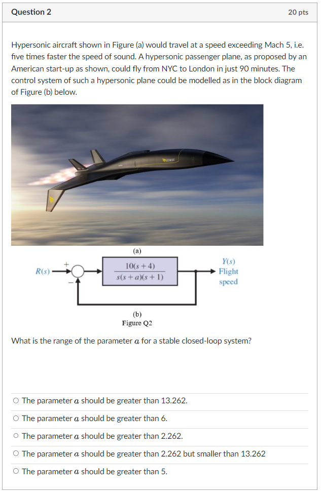 Solved Hypersonic aircraft shown in Figure (a) would travel | Chegg.com
