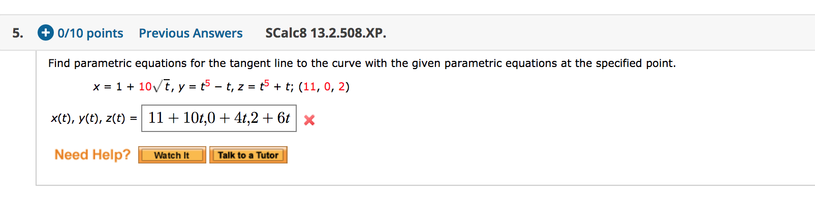 Solved Find parametric equations for the tangent line to the | Chegg.com Solved Find parametric equations for the tangent line to the | Chegg.com