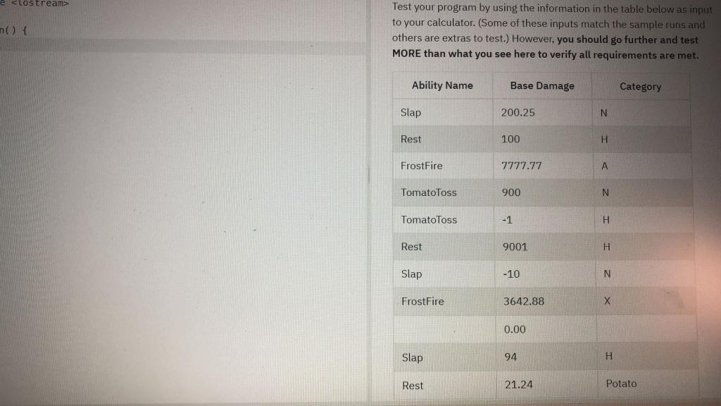 Solved C++ Background You are part of a team that is | Chegg.com