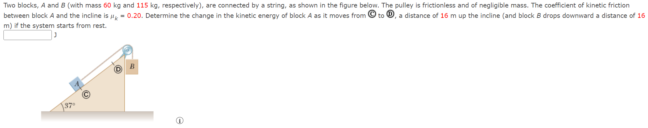 Solved m ) if the system starts from rest. J | Chegg.com