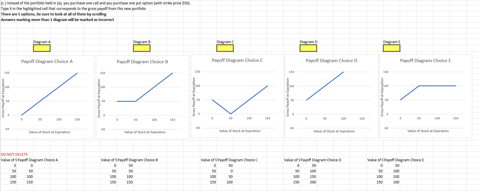 Solved You enter into the following option positions with | Chegg.com