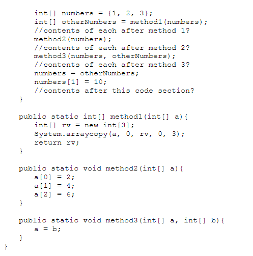 Solved 4. For each of the following 4 methods/sections | Chegg.com