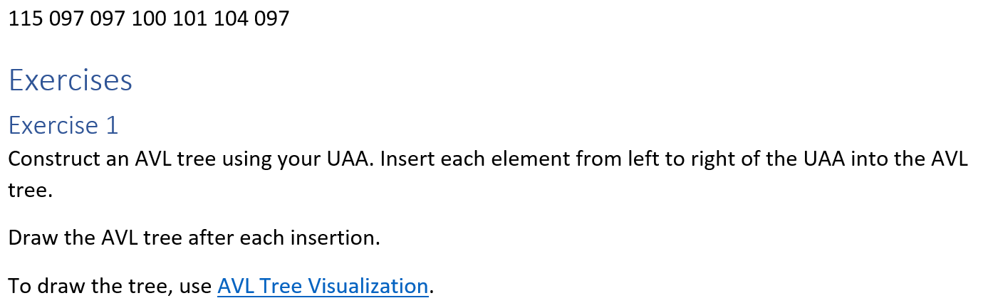 Solved 115097097100101104097 Exercises Exercise 1 Construct | Chegg.com