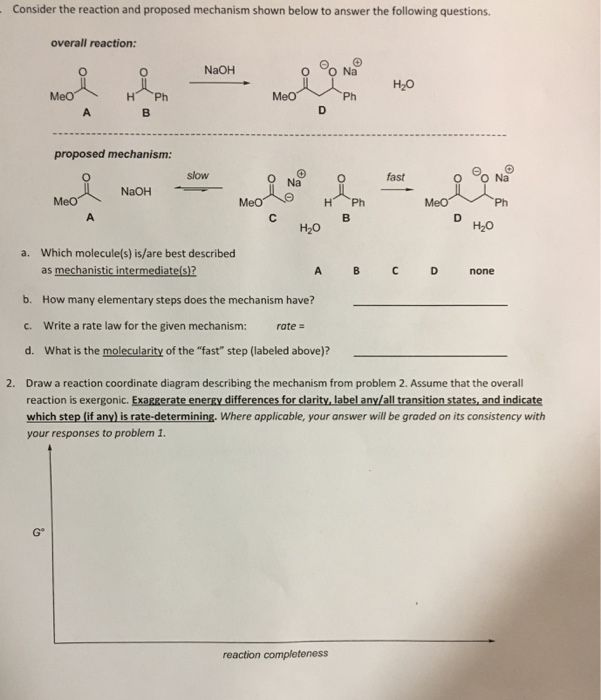 Solved Consider the reaction and proposed mechanism shown | Chegg.com