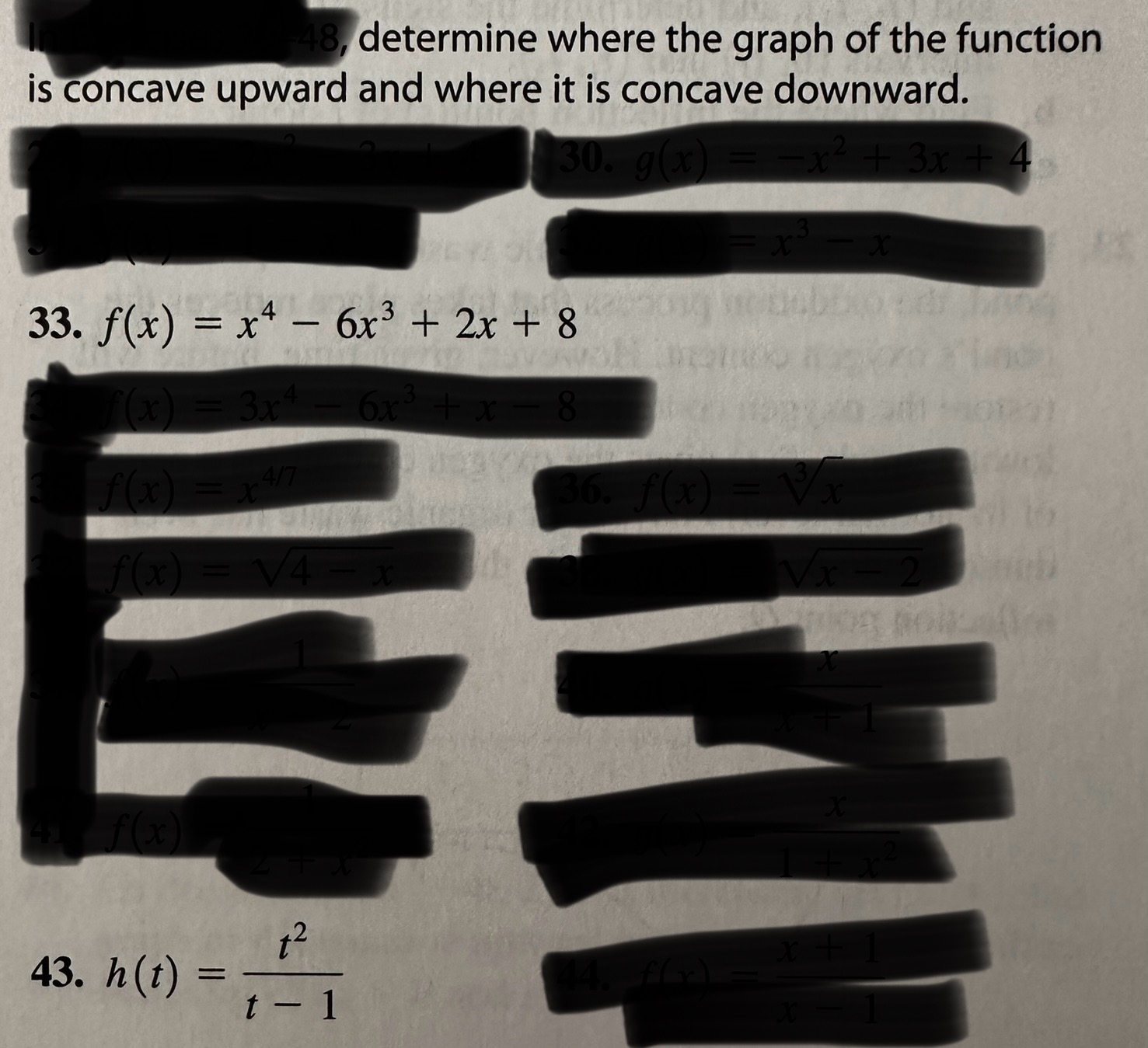 Solved determine where the graph of the functionis concave | Chegg.com