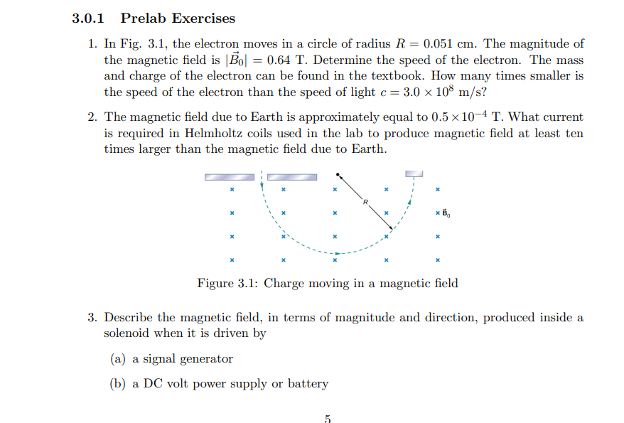 Solved 1. In Fig. 3.1, the electron moves in a circle of | Chegg.com