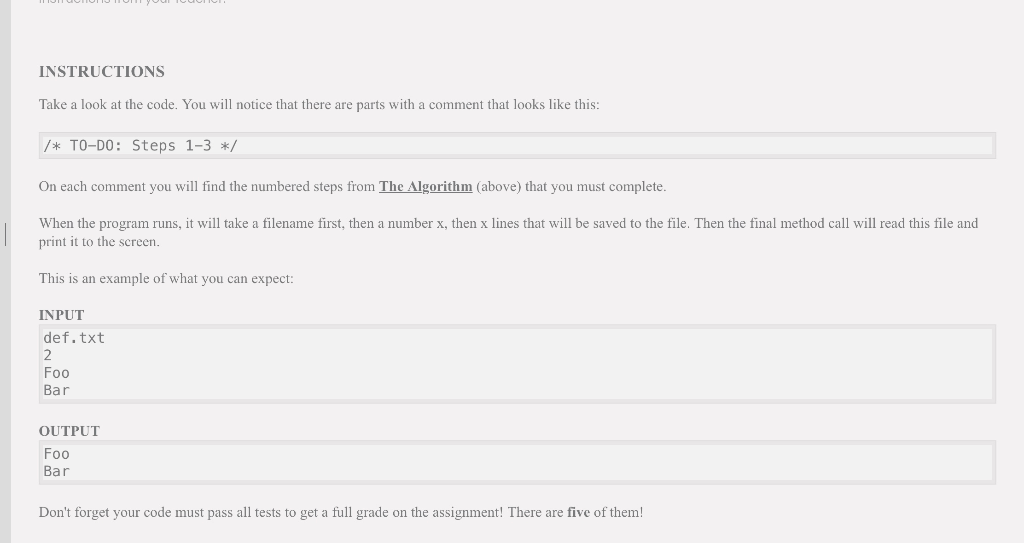 Solved Instructions from your teacher: Today's assignment is | Chegg.com
