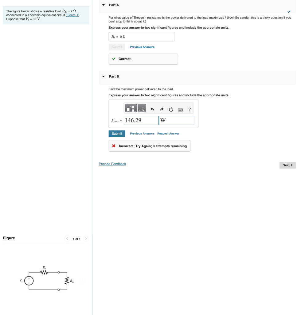 Solved The figure below shows a resistive load RL=7Ω | Chegg.com