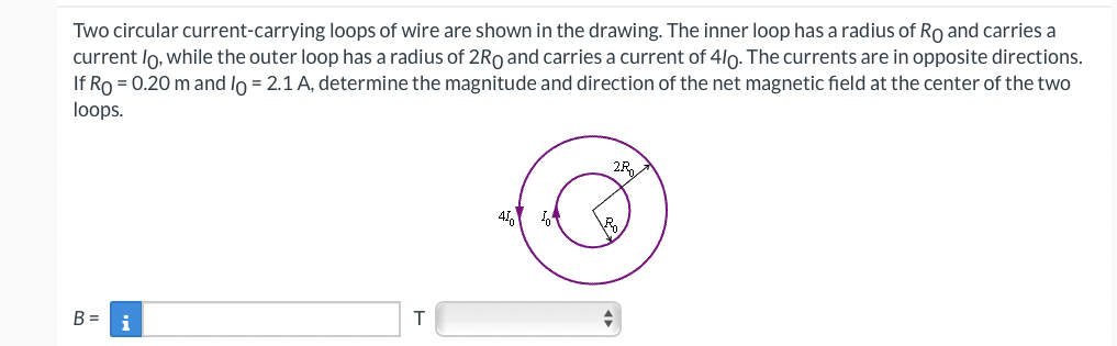 Solved Two circular current-carrying loops of wire are shown | Chegg.com
