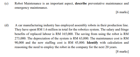 i) Name the person who first used the term "Robota" | Chegg.com