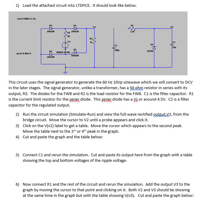 Solved Please answer question 6 using LT Spice. Please | Chegg.com