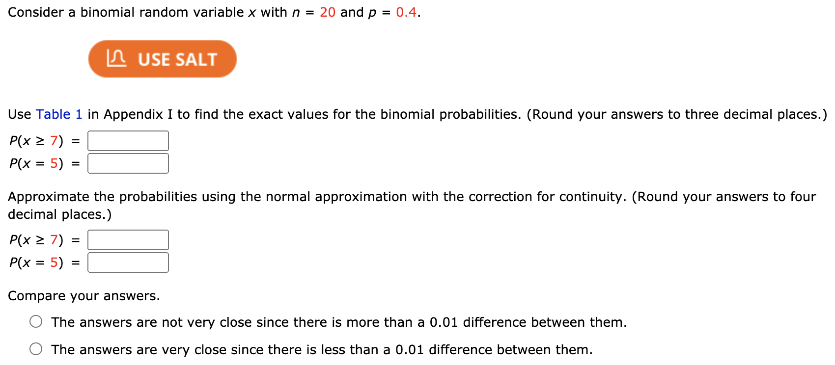 Solved Consider a binomial random variable x with n = 20 and | Chegg.com