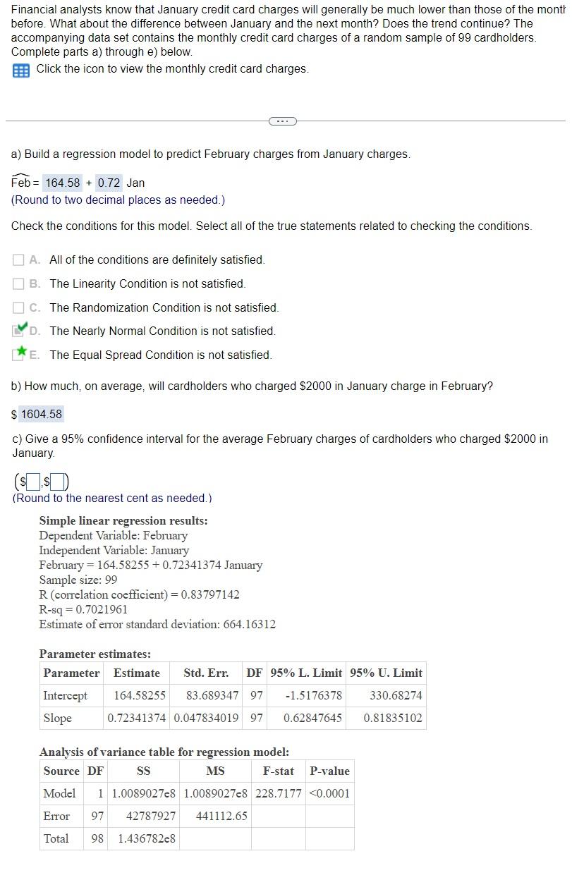 Solved Financial analysts know that January credit card | Chegg.com