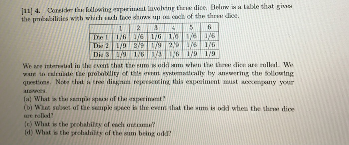 Solved [11] 4. Consider the following experiment involving | Chegg.com