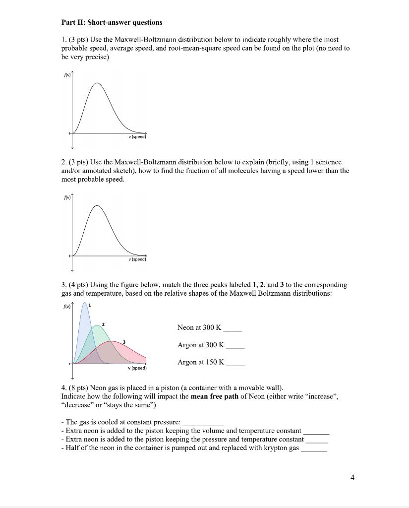 Solved Part II: Short-answer questions 1. (3 pts) Use the | Chegg.com