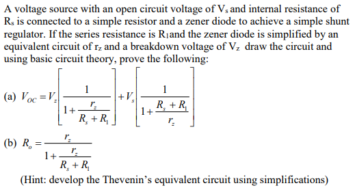 Solved A voltage source with an open circuit voltage of V, | Chegg.com