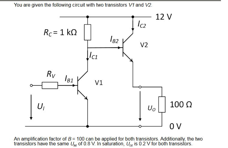 Solved You are given the following circuit with two | Chegg.com