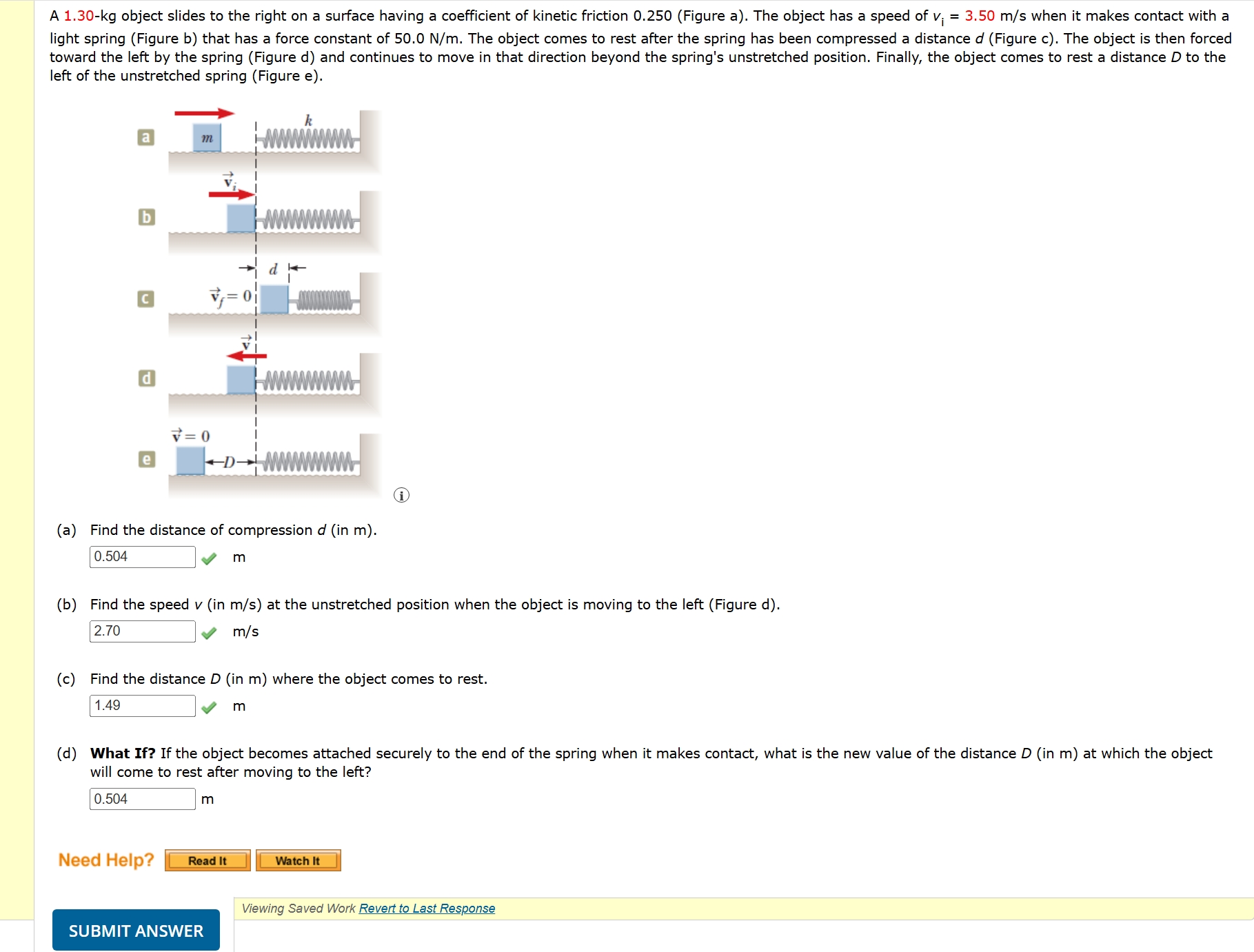 A 1.30-kg object slides to the right on a surface | Chegg.com