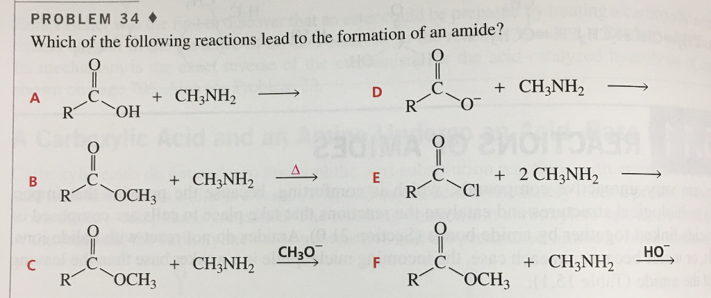 Solved PROBLEM 34 hich of the following reactions lead to | Chegg.com