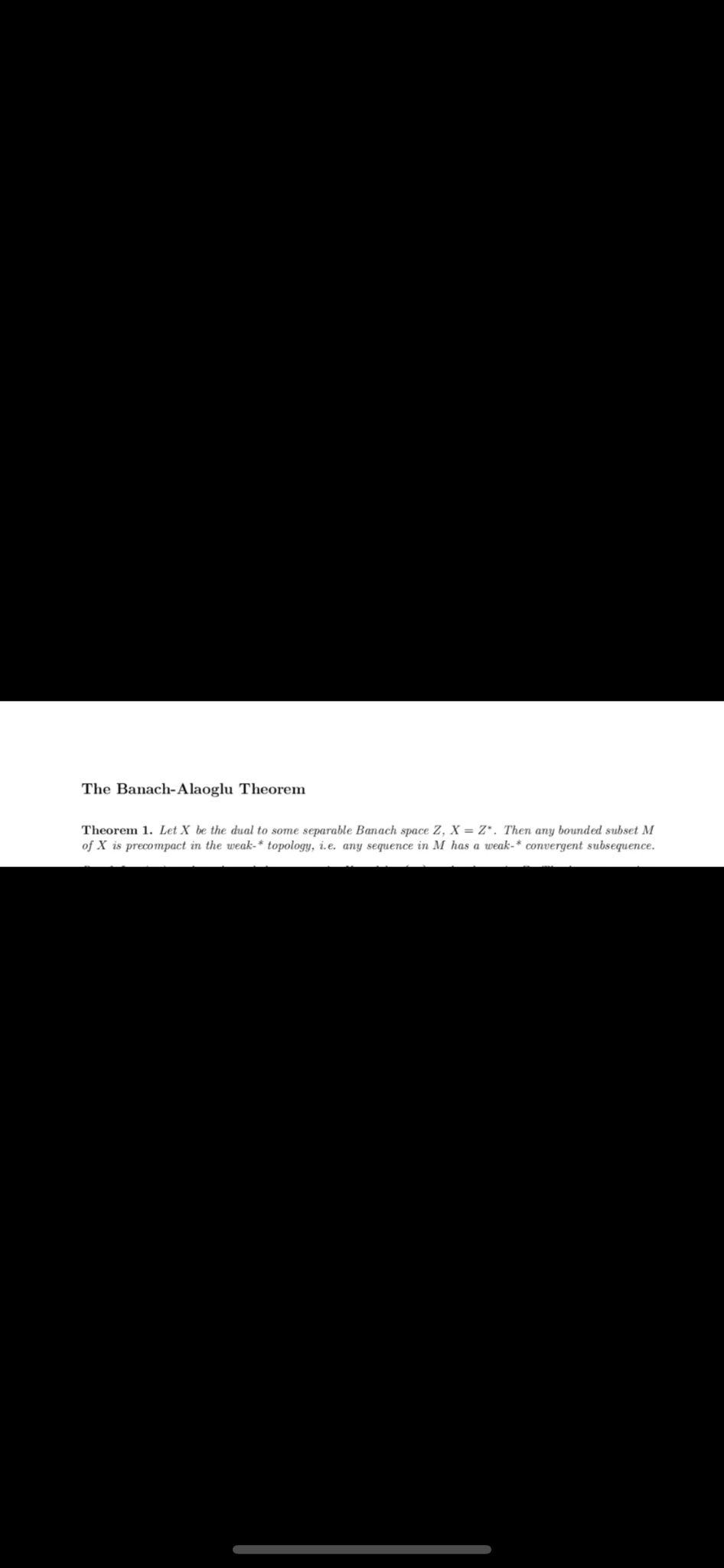 Solved The Banach-Alaoglu Theorem Theorem 1. Let X be the | Chegg.com
